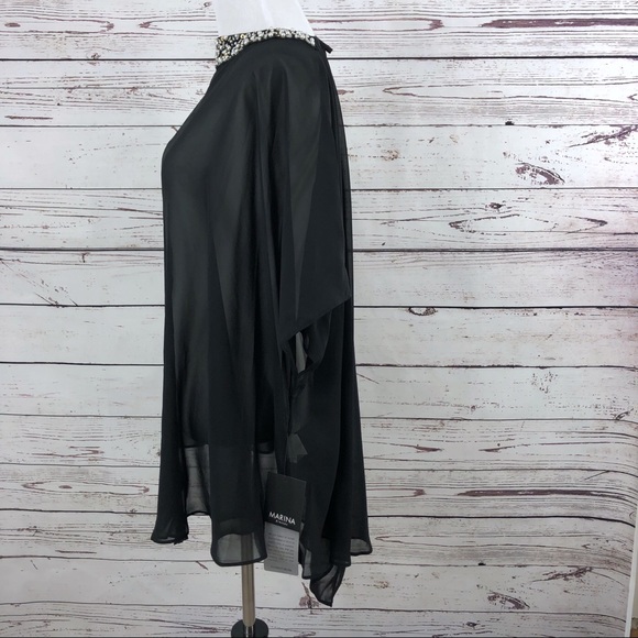 MARINA | Tops | Marina Embellished Sheer Poncho Boho | Poshmark
